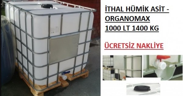 Ithal hümik asit 1000 lt 1350 kg ( organomax ) -